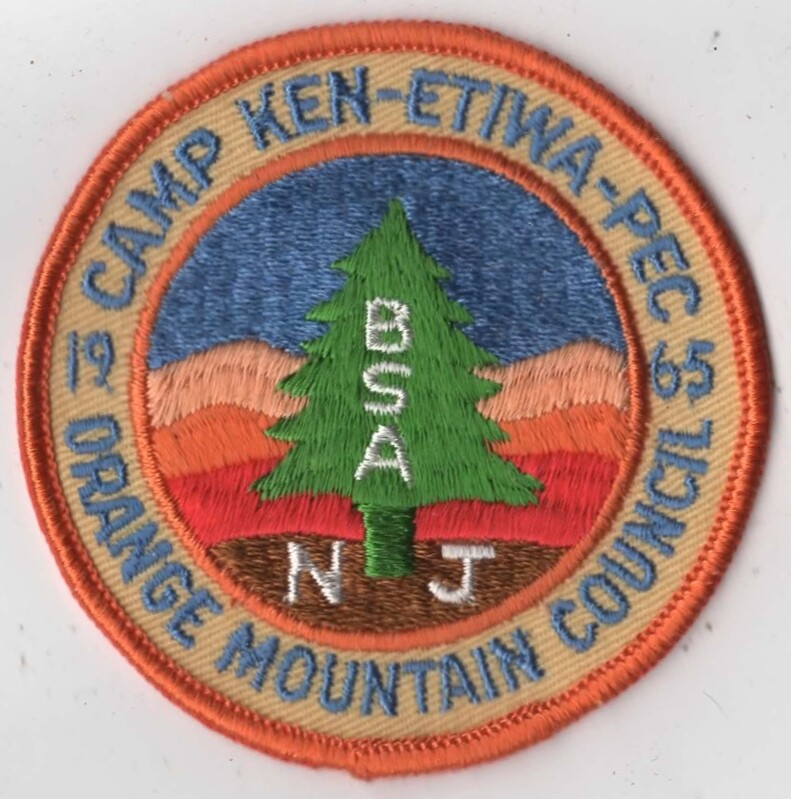 1965 Camp Ken-Etiwa-Pec Orange Mountain Council BSA Patch ORANGE Bdr ...