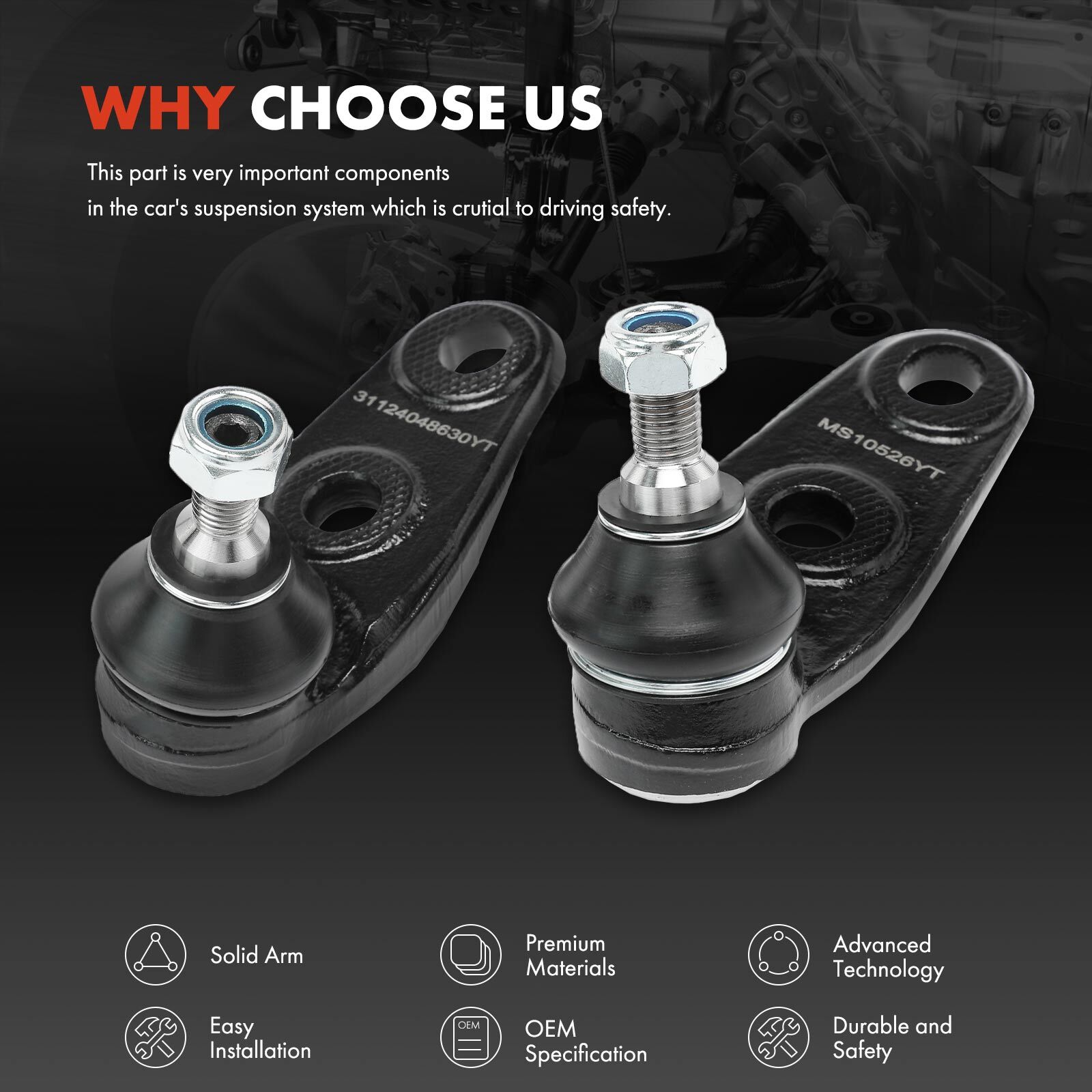 2x Ball Joints Front Lower for Mini Cooper S One R56 R57 R58 R59 R55 ...