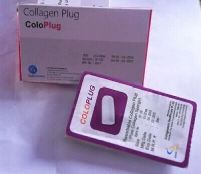 50 Pack of Colo Plug - Resorbable Collagen Plug (Pure Collagen Sponge ...