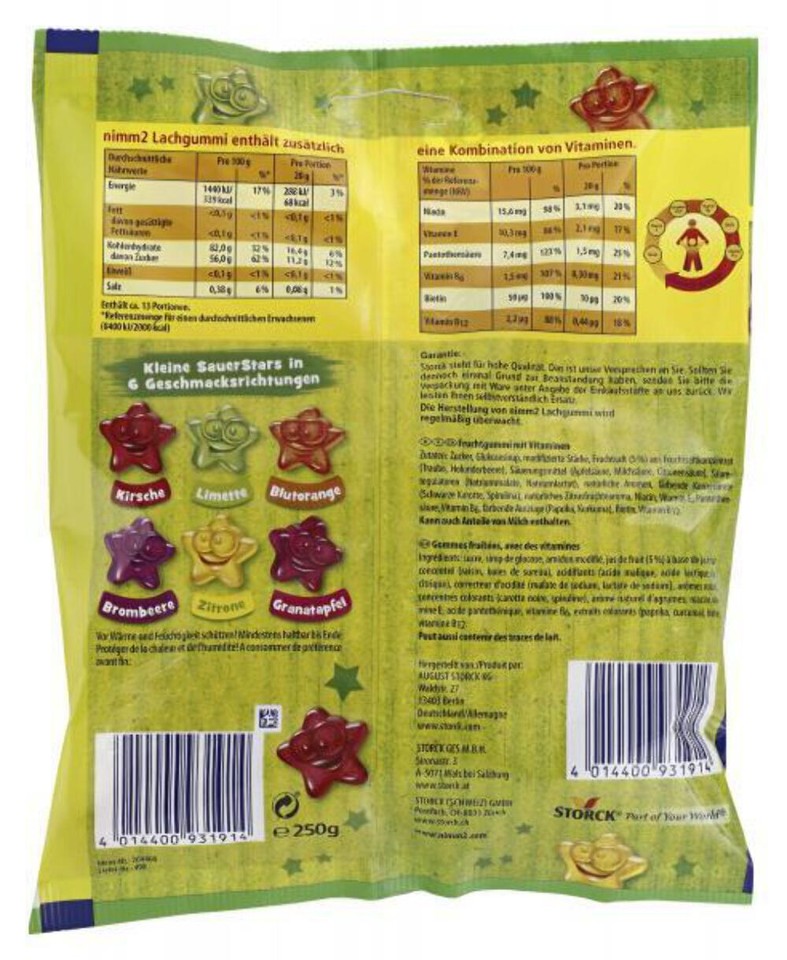 Nimm2 Candy | Nimm2 Gummies Sour Stars | 0,8 Ounce Total /25 Gr | eBay