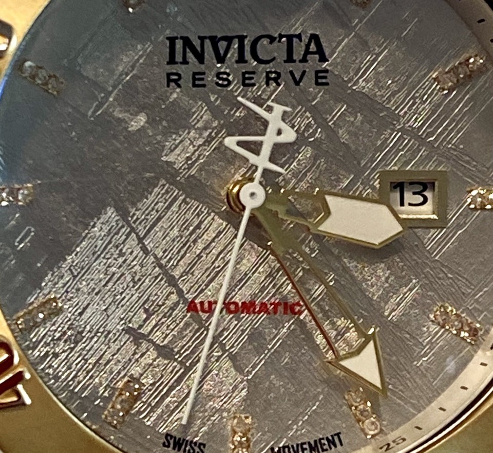 54mm Swiss R150 Auto METEORITE| Blue Bracelet |Goldtn Bezel KRAKEN ...