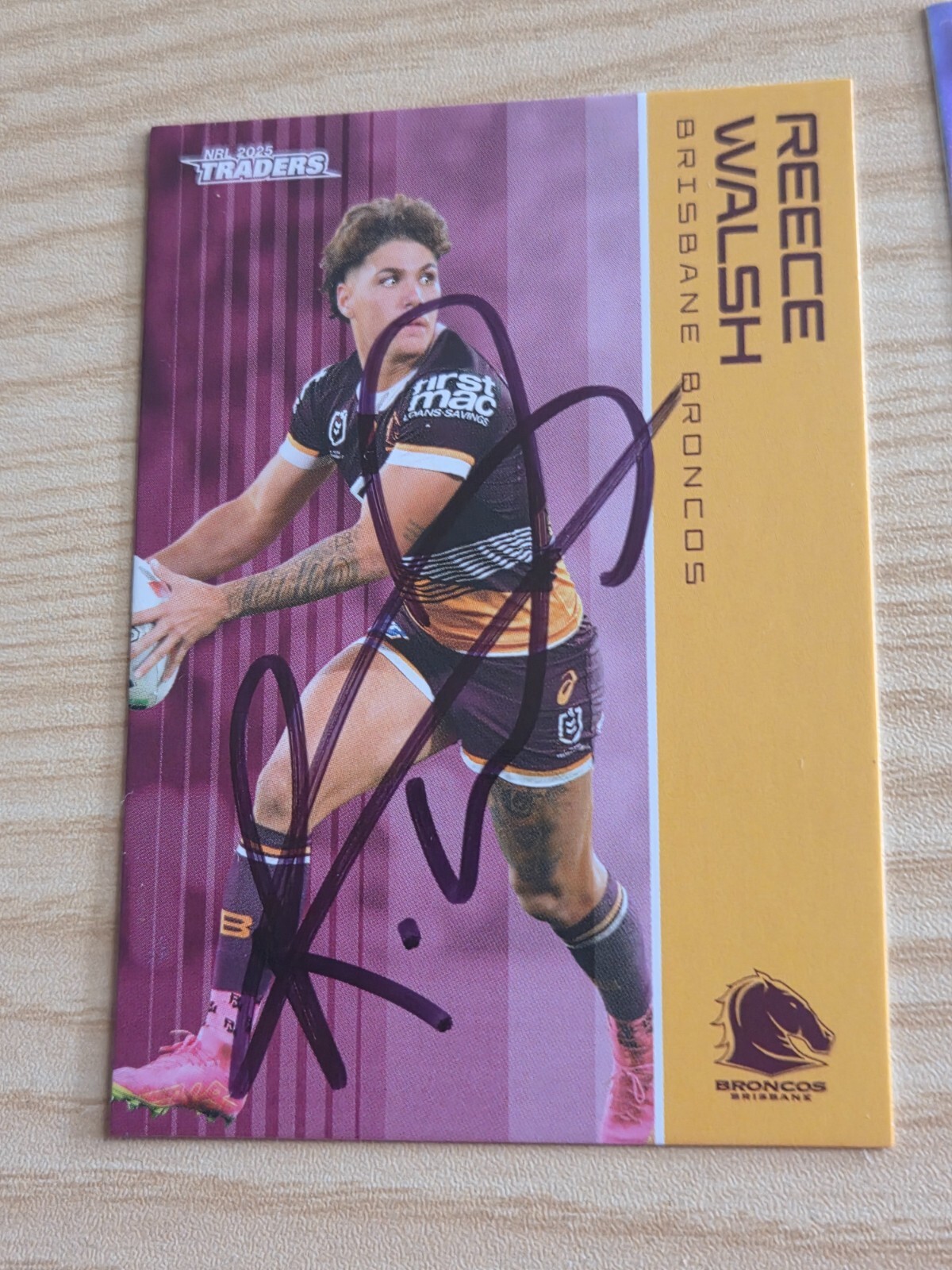 SIGNED BRONCOS REECE WALSH 2024 TRADERS RED CARD | eBay Australia