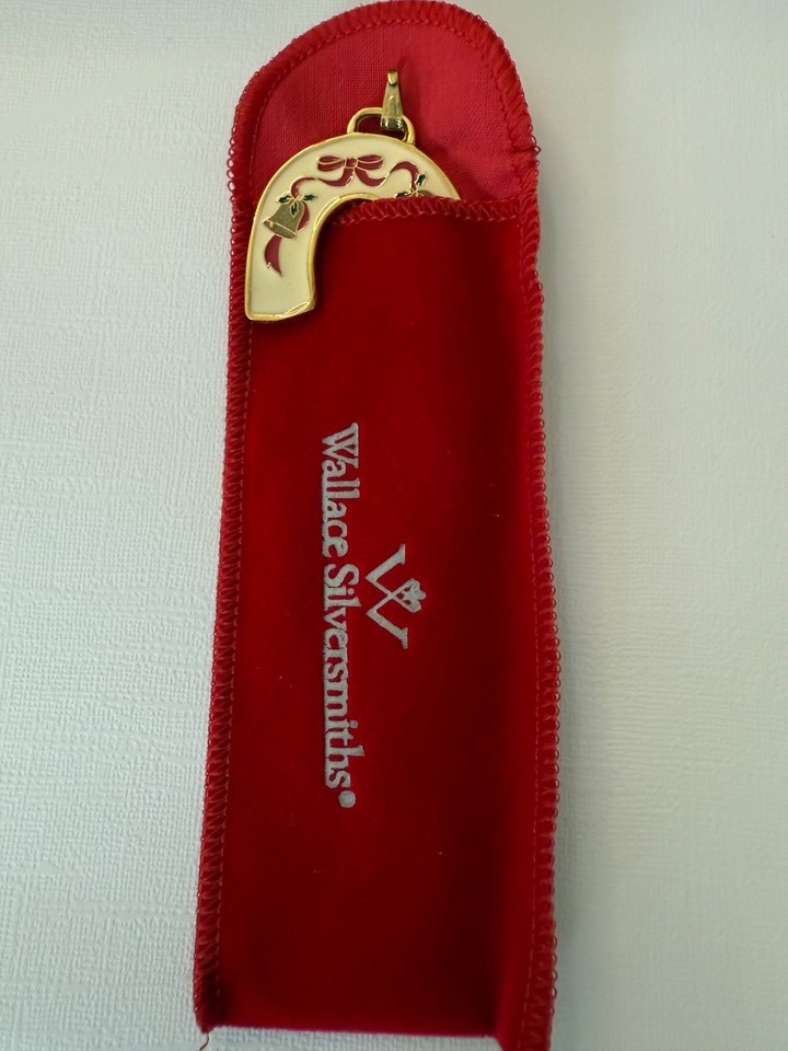 2000 Wallace Annual Candy Cane Ornament, 20th in Series w/box, pouch ...