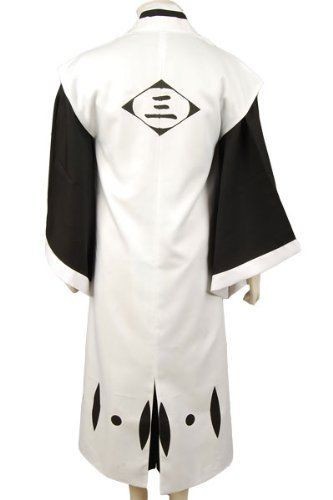 BLEACH 3rd Division Captain Gin Ichimaru Cosplay Costume Shinigami ...