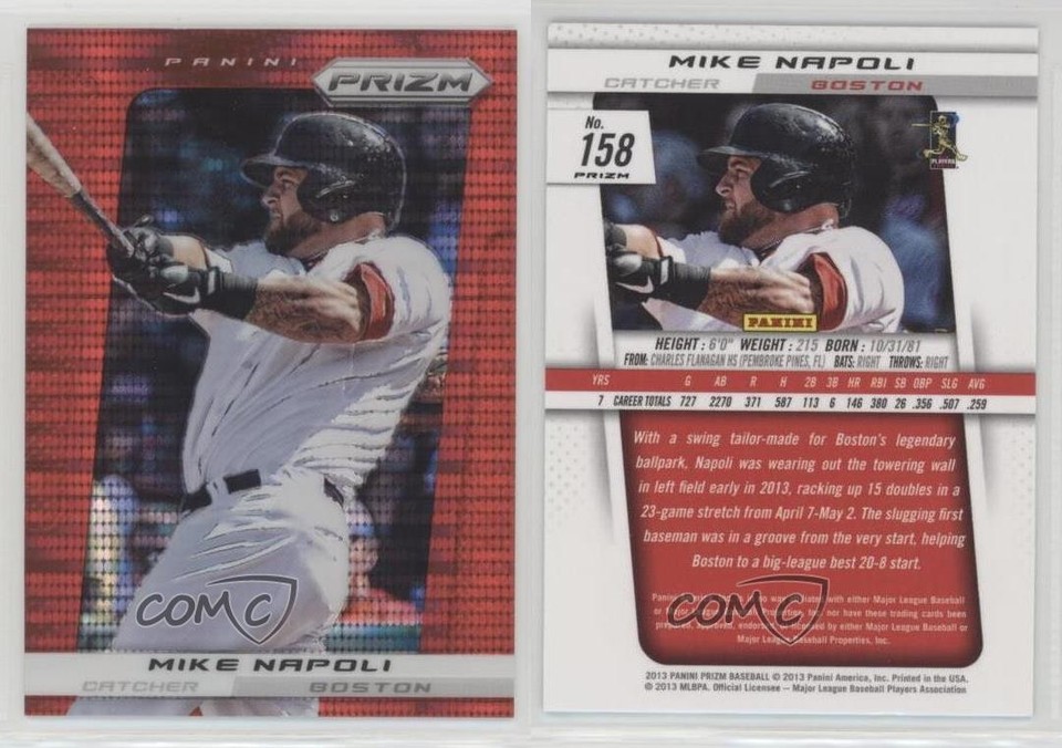 2013 Panini Prizm Target Red Pulsar Prizm Mike Napoli #158 0w7 | eBay