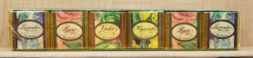 6 Vintage Bath Cubes Floral English Ben Rickert Rose Violet Lavender ...