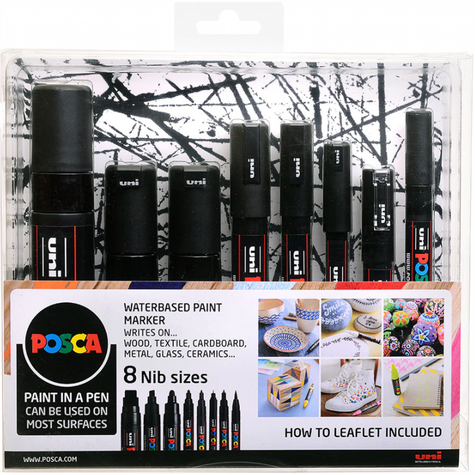 Uni Posca Paint Marker Kits Cases Sets Packs All Options Pastel & Mega ...