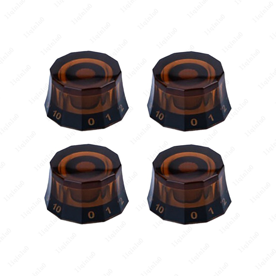 4x Guitar Knob Clear Dodecagon Speed Control Volume Tone Knobs for Les Paul | eBay