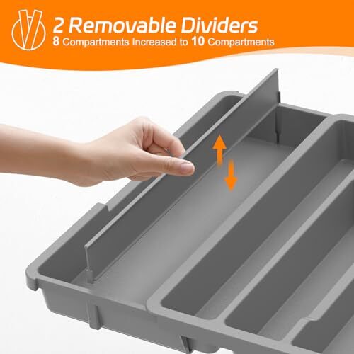 Silverware Drawer Organizer Expandable Utensil Tray For Kitchen Drawers ...