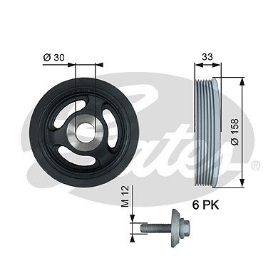New Belt Pulley, crankshaft for CITROËN DS FIAT FORD MAZDA MINI ...