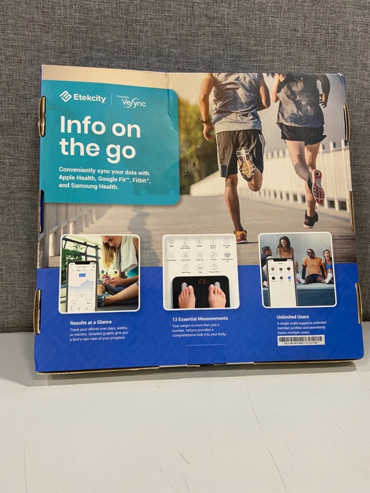 ETEKCITY SMART FITNESS SCALE POWERED BY VESYNC MDL: ESF24 817915023266 ...