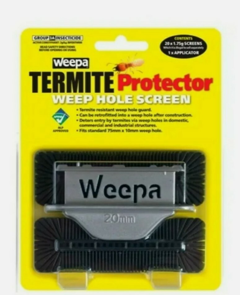 Weepa Termite Protector Weep Hole Screen - 20 Pack STOP TERMITES BRICK ...