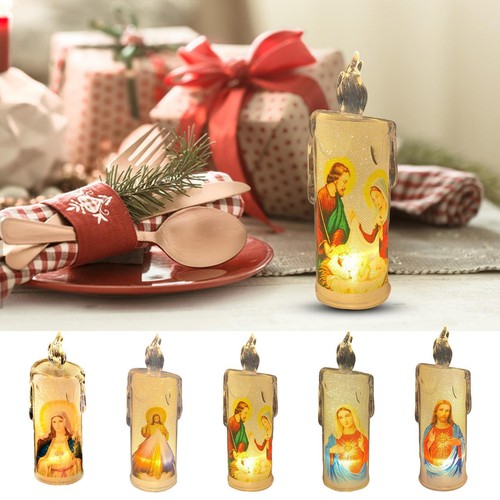 Fake Candles LED Devotion Prayer Candle Light Flickering Electric ...