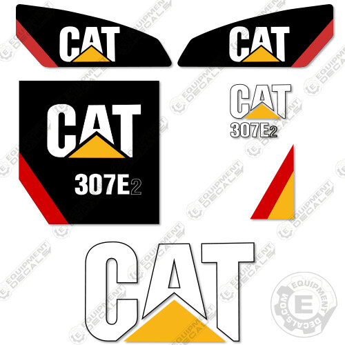 Compatible Avec Caterpillar 307e2 Décalque Kit Mini Equipment Stickers ...