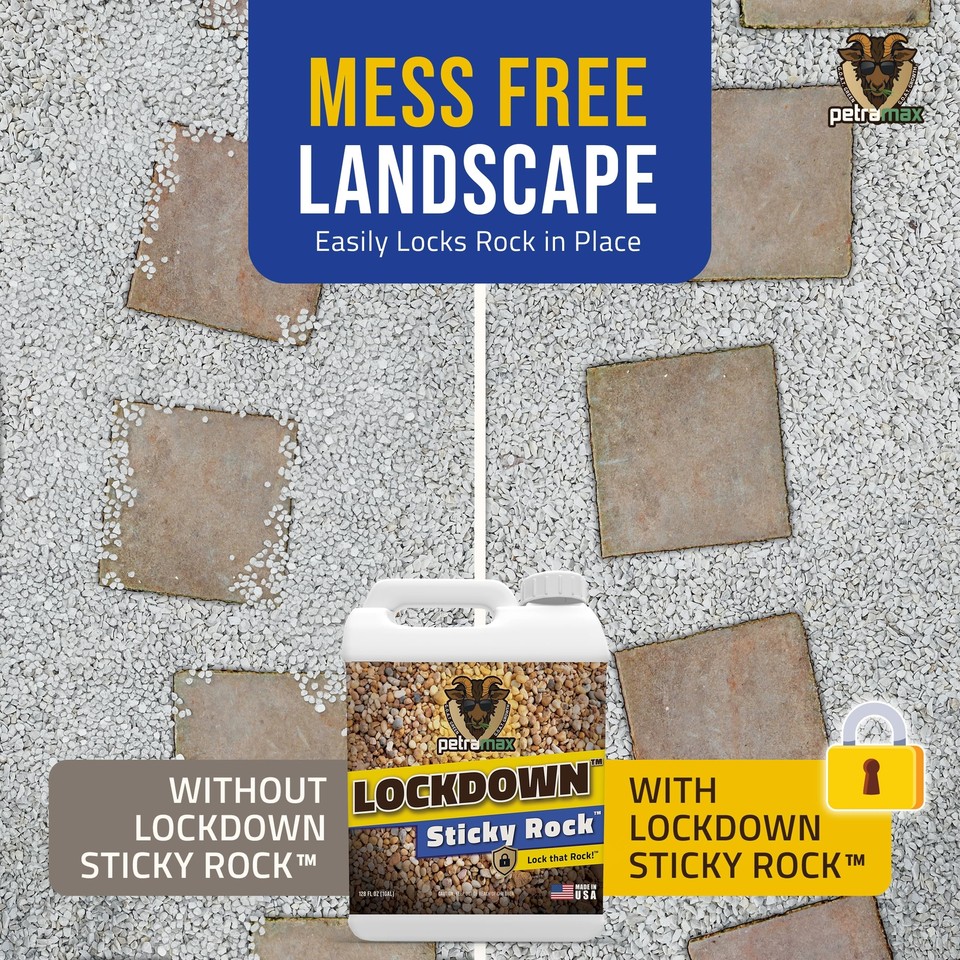 Lockdown Sticky Rock Glue for Landscaping Gravel Glue for Landscaping ...