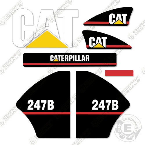 Fits Caterpillar 247B Decal Kit Skid Steer - 7 YEAR OUTDOOR 3M VINYL ...