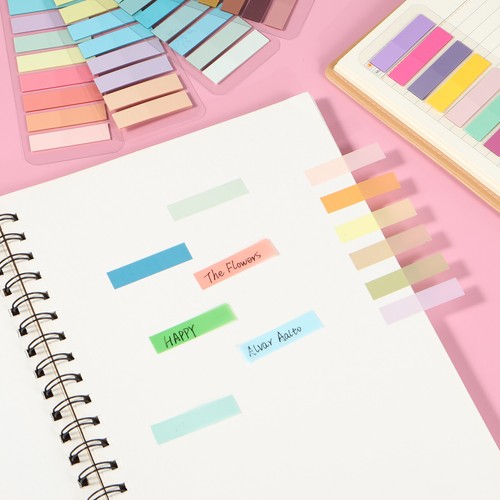 3600Pcs Sticky Tabs 180 Color Book Tabs Transparent Sticky Note Tabs ...