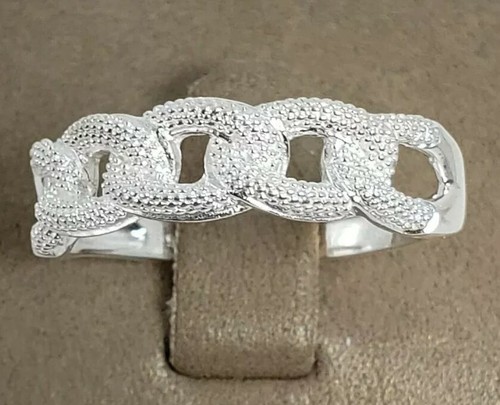 Sterling Silver Interlocking Loop Circle Band Ring 925 Sz: 10 | eBay