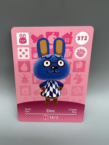 Animal Crossing Originale Amiibo Karte NR 372 DOC - 372-OW-A0P | eBay