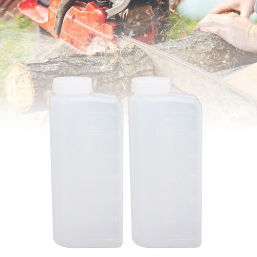 2PCS 600ML 2 Stroke Oil Petrol Fuel Mix Bottle Professional Oil Mixing ...