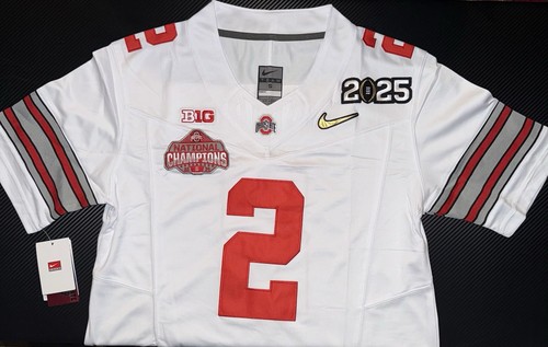 Caleb Downs Ohio State National Championship Gold OSU 2 White Jersey ...