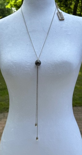 Uno de 50 Lariat Necklace Gray Ball Silver-Plated 46” NWT | eBay