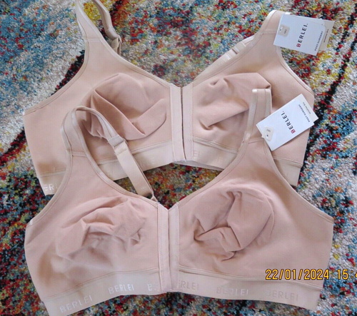 BERLEI POST SURGERY MASTECTOMY BRAS x 2 - BNWT - SIZE 40C - BEIGE - RRP ...