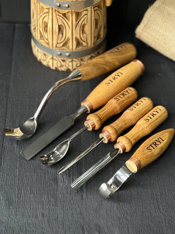 Bowl Chisels set, Spoon carving toolset, Spoon making tools ...