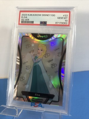 2023 Kakawow Disney 100 Elsa in FROZEN #22 Silver Holo Graded PSA 10 ...