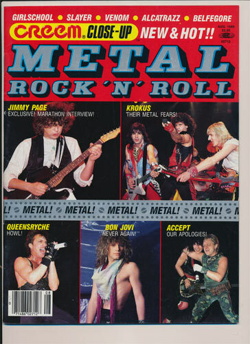Creem Magazine METAL _RARE_ Aug 1985 Led Zeppelin Slayer Venom Krokus ...