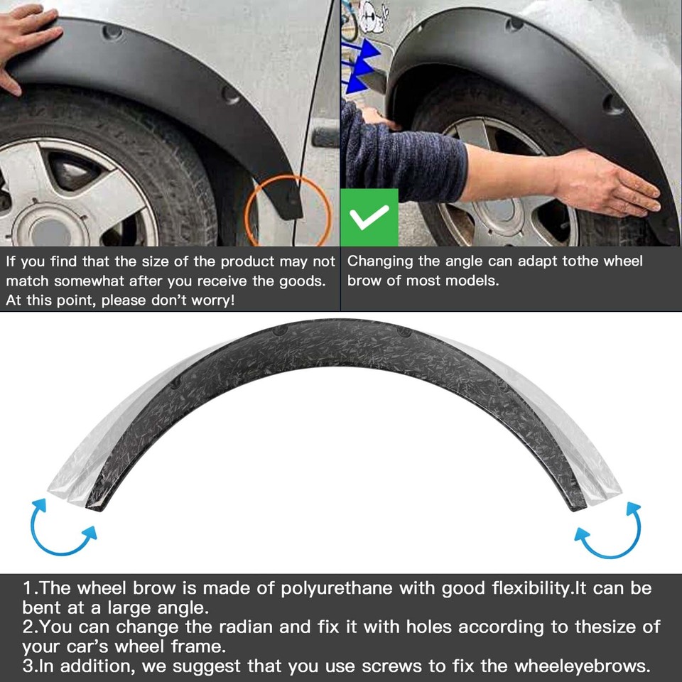4x For Mini Cooper R53 R56 R58 Car Fender Flares Wide Body Kit Wheel ...