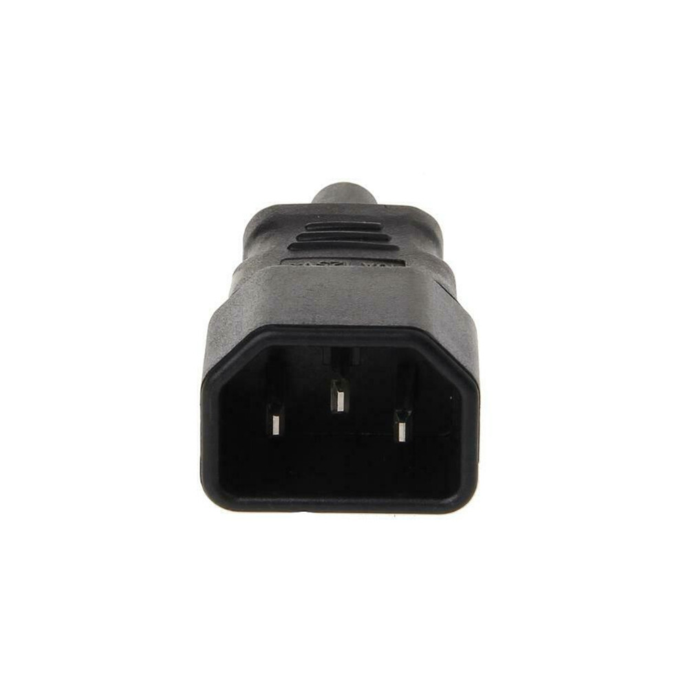 IEC 320 C14 3-Pin Male To C5 3-Pin Female Straight Power Plug Converter ...