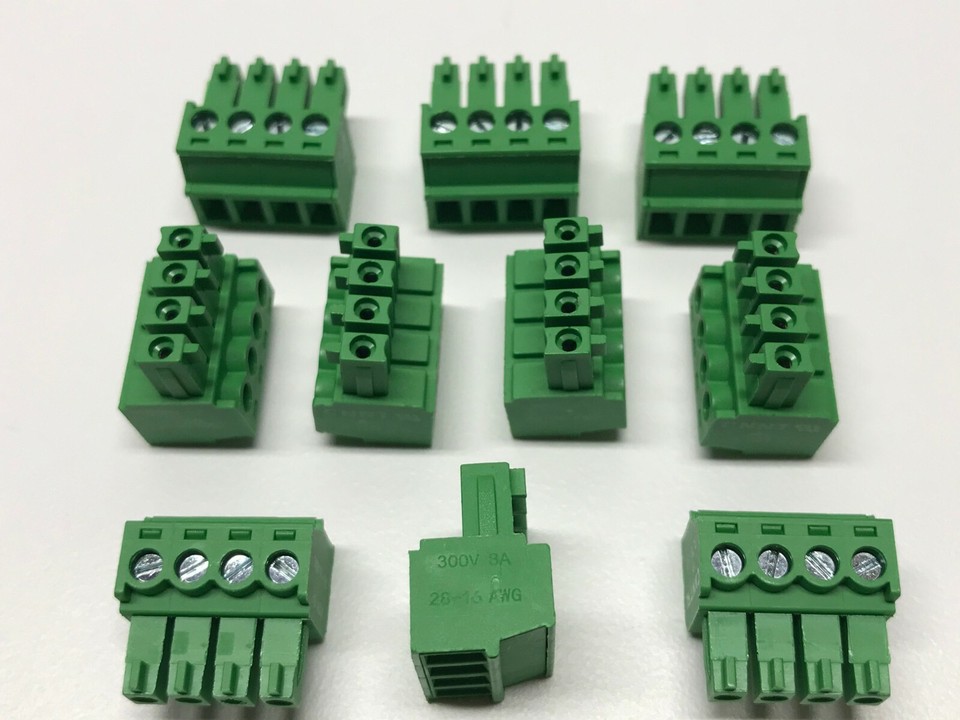 Phoenix Connector Phoenix Contact 4 pin 3.81mm PCB Terminal Block Set ...
