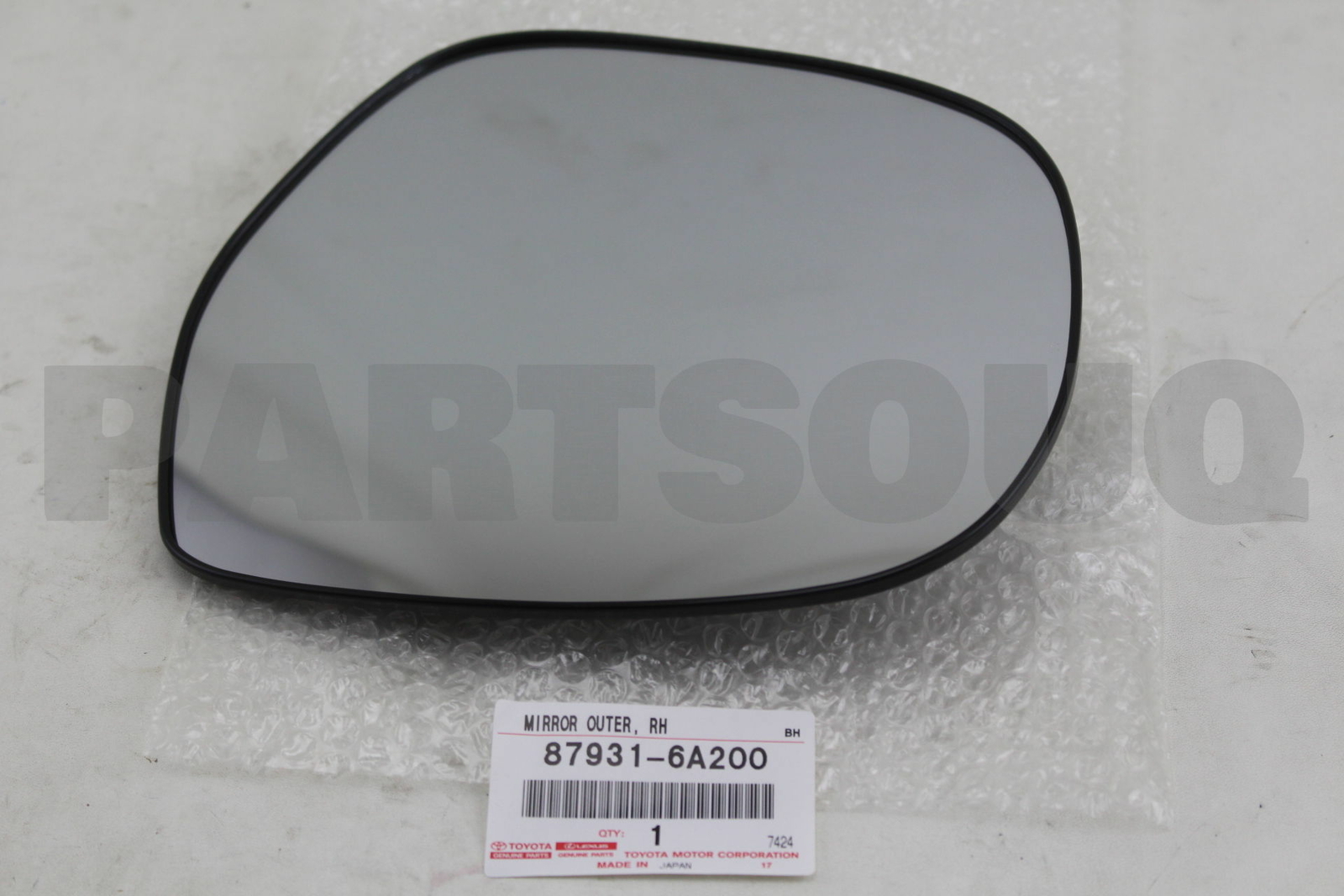 879316A200 Genuine Toyota MIRROR SUB-ASSY, OUTER REAR VIEW, RH 87931 ...