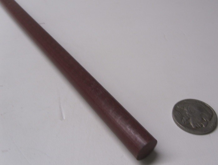 PTFE Rulon LR Round Rod, Maroon Tint, 3/8" Diameter x 1 Foot Length | eBay