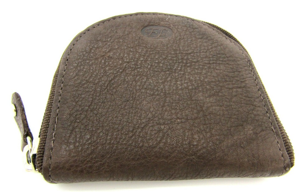 Unisex Real Premium Soft Leather Coin Pouch Zip Around Wallet Purse ...