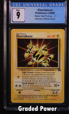 Promo Electabuzz Black Star Promo CGC 9 (0119) #2 Pokemon | eBay