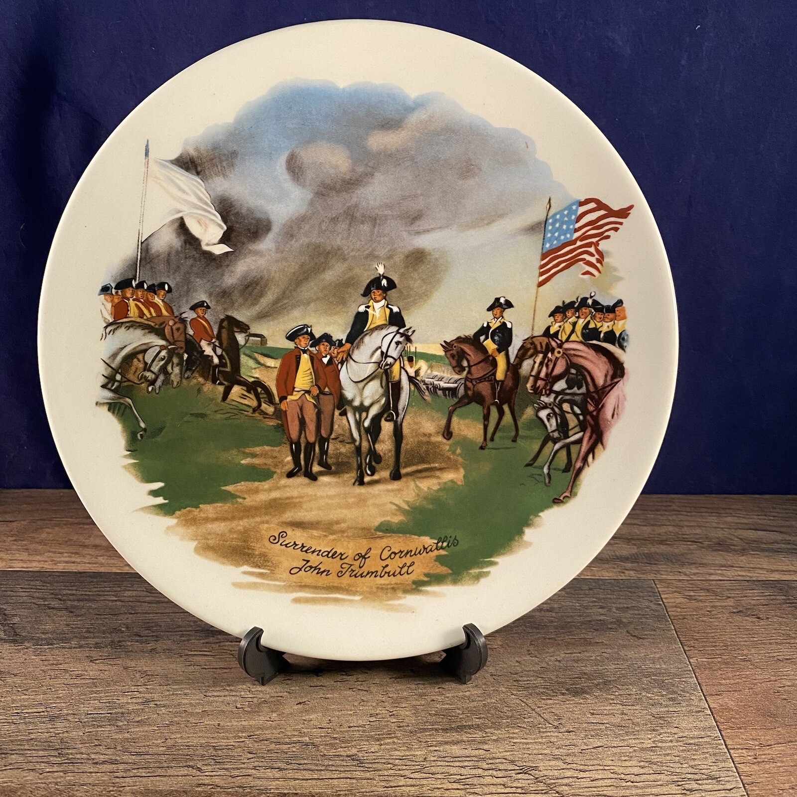 8.5" Decorative Plate Trivet Revolutionary War Military Surrender of ...