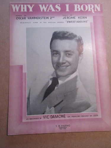 WHY WAS I BORN VINTAGE Sheet Music VIC DAMONE | eBay