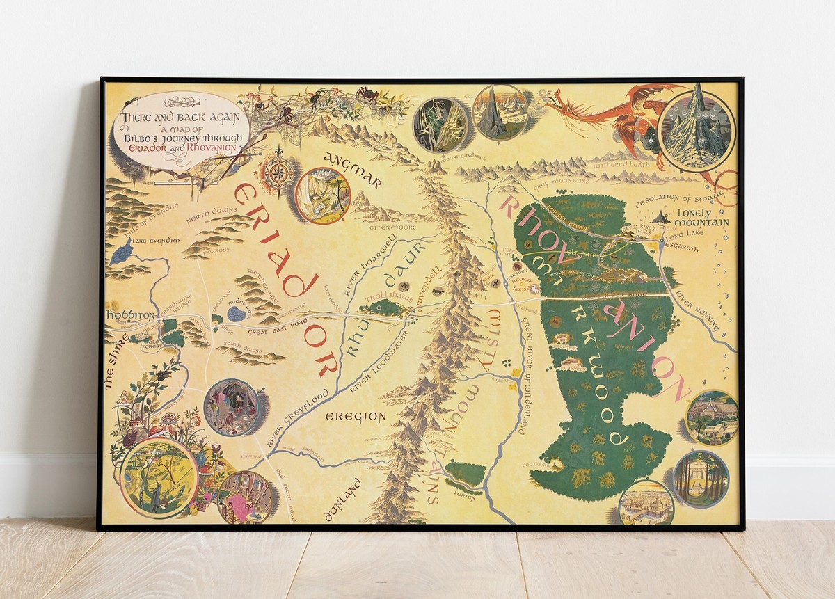 The Hobbit Map Of Bilbos Journey LEGO SDCC COMIC CON THE HOBBIT BILBO