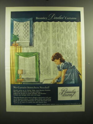 1949 Bromley Duralace Curtains Advertisement | eBay