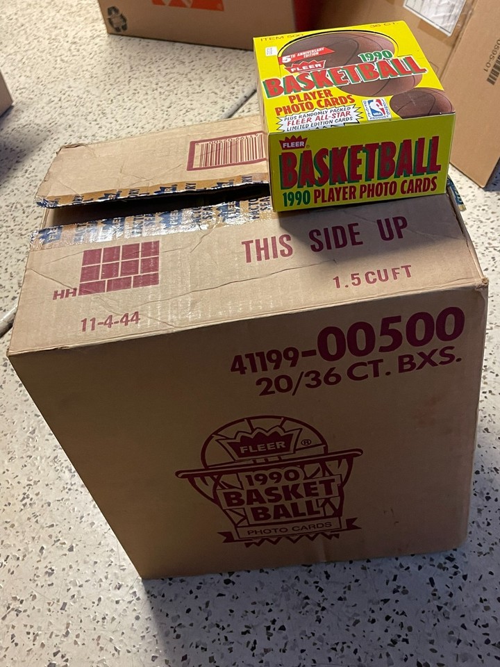 1990-91 Fleer Basketball NBA Cards Wax Box 36 Packs w/possible Michael ...