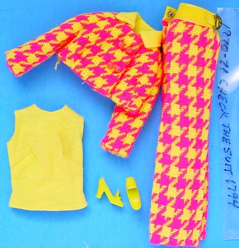 1970-1971 BARBIE MOD ERA OUTFIT #1794 CHECK THE SUIT SET MINTY ...