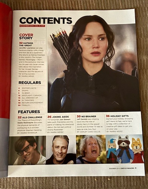 CINEPLEX Magazine Nov 2014 Vol 15 No 11 Jennifer Lawrence Mockingjay J ...