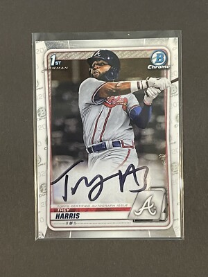 2020 Bowman Chrome Trey Harris 1st Prospect Auto Autograph #CPA-TH ...