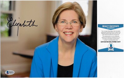 Elizabeth Warren Signed 8x10 Photo BAS COA Autograph Presidential ...