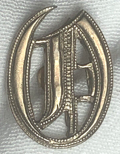 Antique Victorian Old English Gold Color* Stone Insert Monogram initial ...