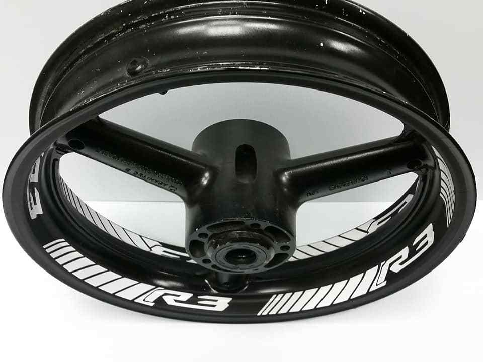 YAMAHA YZF R3 INNER RIM DECALS WHEEL STRIPES REFLECTIVE GRAPHICS ...