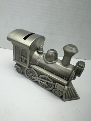LOCOMOTIVE Train Coin Bank Sheridan Non Tarnish 5" x 3.5" | eBay