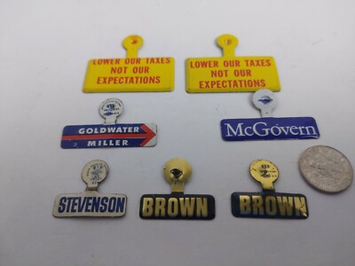 Vtg Stevenson Goldwater McGovern Brown Presidential Tabs 50's 60's 70's ...